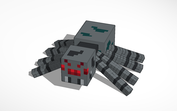 3D design Spider Minecraft - Tinkercad