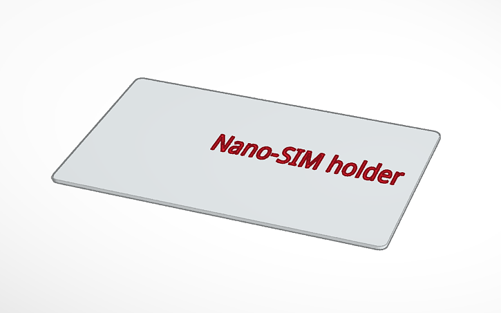 3d Design Nano Sim Adapter Tinkercad