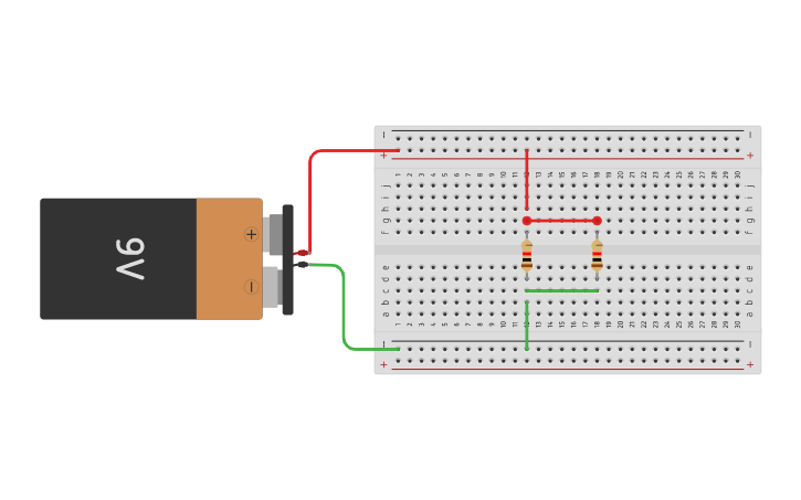 Circuit design 16) Circuito Paralelo - Tinkercad