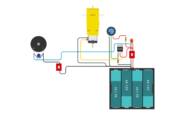 Circuit design Wacky Wire Carnival Game Wiring - Tinkercad