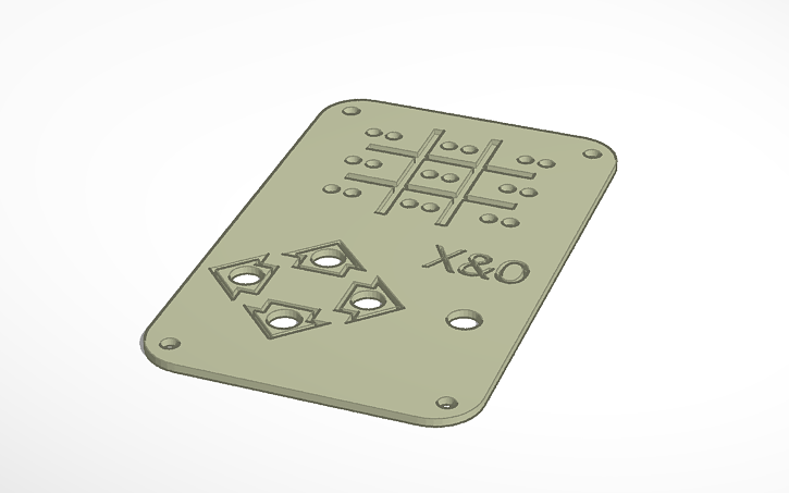 3d Design Arduino Tictacttoe Faceplate Tinkercad