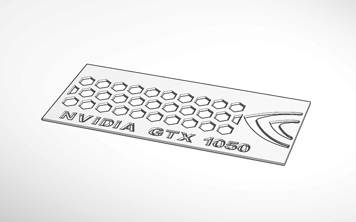 3D design NVIDIA GTX 1050 - Tinkercad