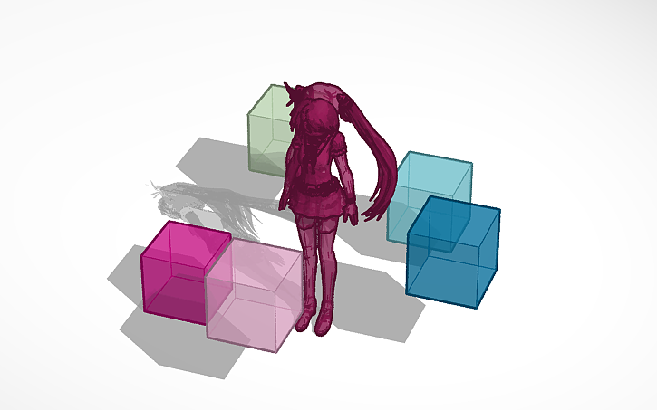3D design anime girl - Tinkercad