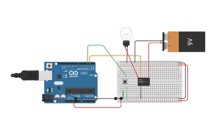 Circuit design relay - Tinkercad
