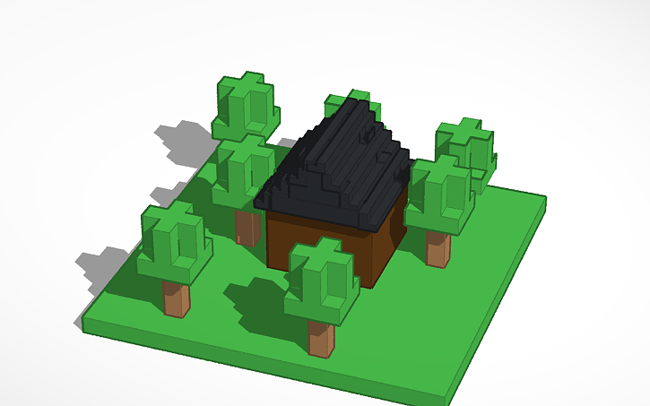 3D design Minecraft House - Tinkercad