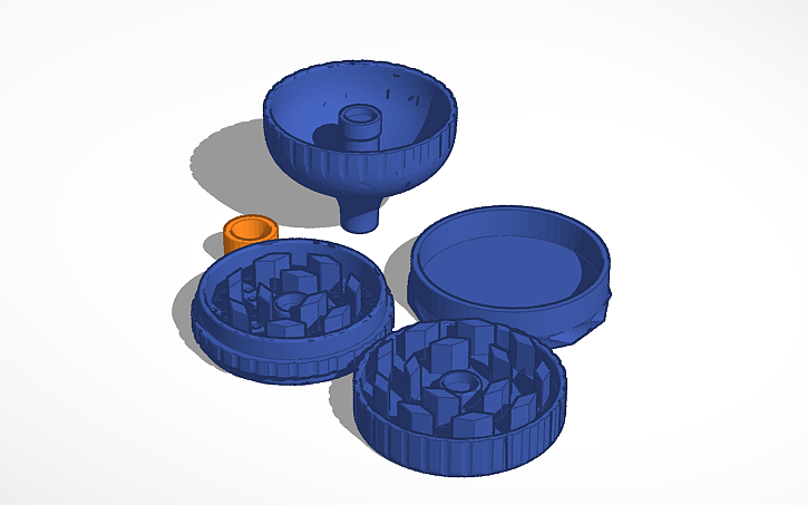 3D design full grinder kit - Tinkercad