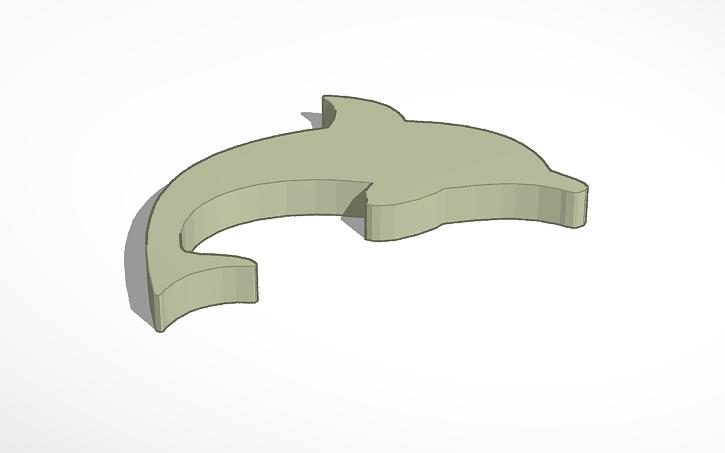 3D design Dolphin silhouette - Tinkercad