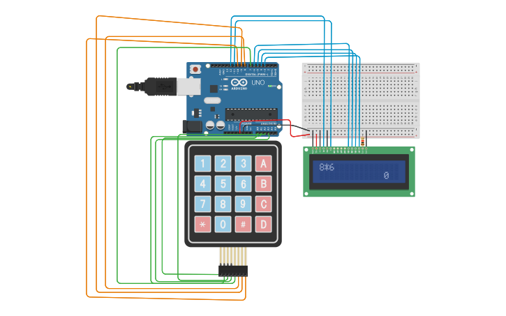 Circuit design Final LCD project - Tinkercad
