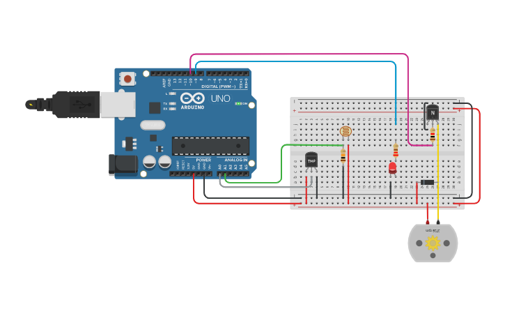 Circuit design Lighthouse - Tinkercad