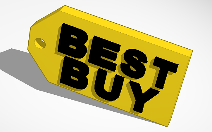 3D design Best Buy logo - Tinkercad