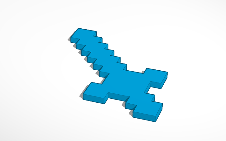 3D design Minecraft Sword | Tinkercad