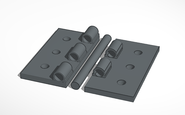 3D design simple hinge - Tinkercad
