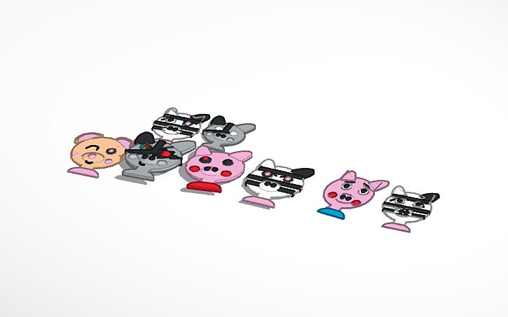 3D design All The 2d Piggy Things I Made | Tinkercad