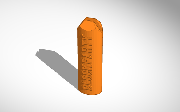 3D design Ping pong paddle handle v2 (final) - Tinkercad