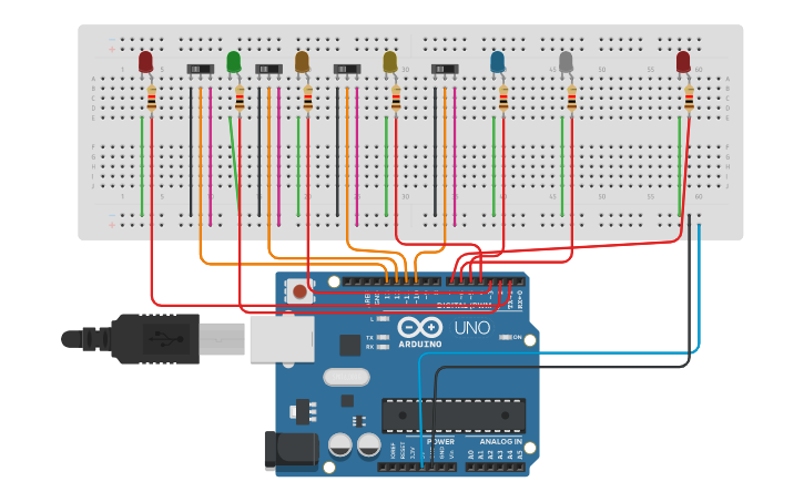 Circuit design 7 Segment Decoder YOGENDRA SINGH PAIKRA 117B | Tinkercad