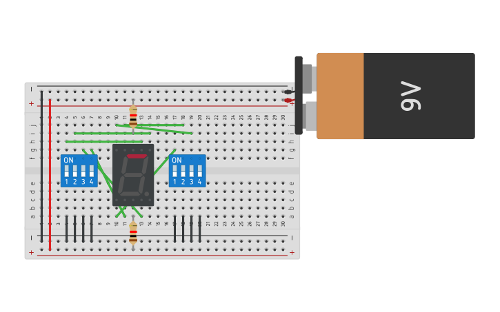 Circuit design Display 7 Segmentos con DipSwitch - 7 Segment Display ...