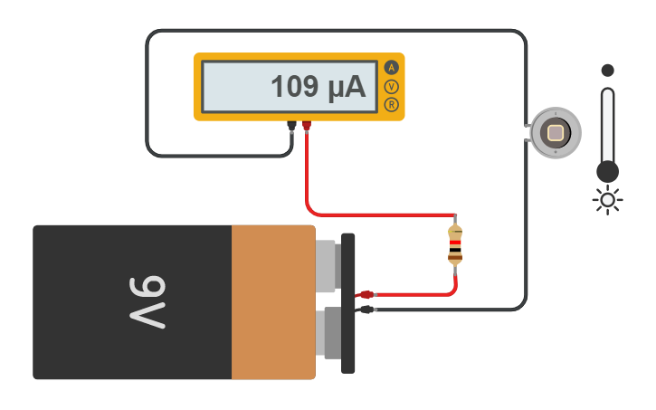 Circuit design Photodiode circuit - Tinkercad