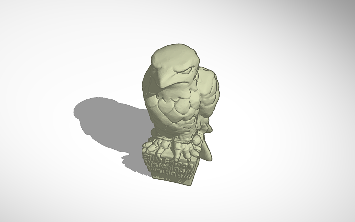3D design falcon statue - Tinkercad