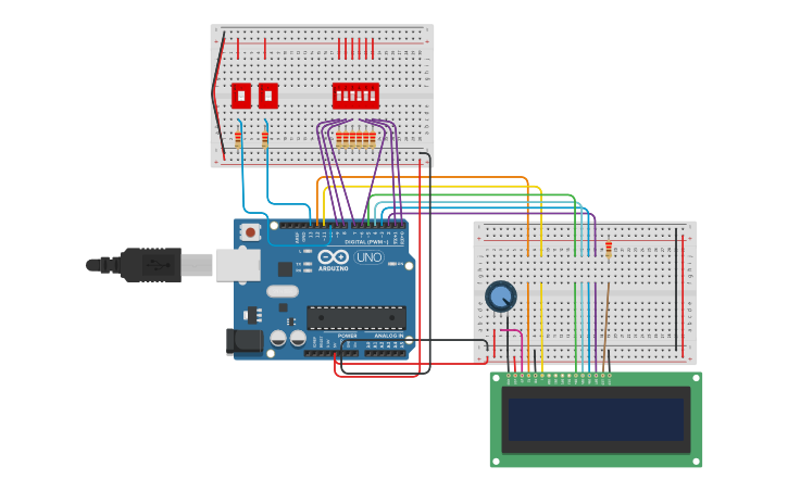 Circuit design Calculadora - Tinkercad