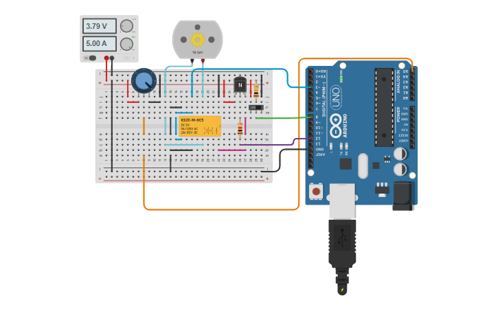 Circuit design Relé - Tinkercad