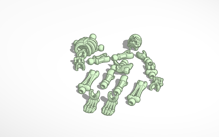 3D design skeleton - Tinkercad