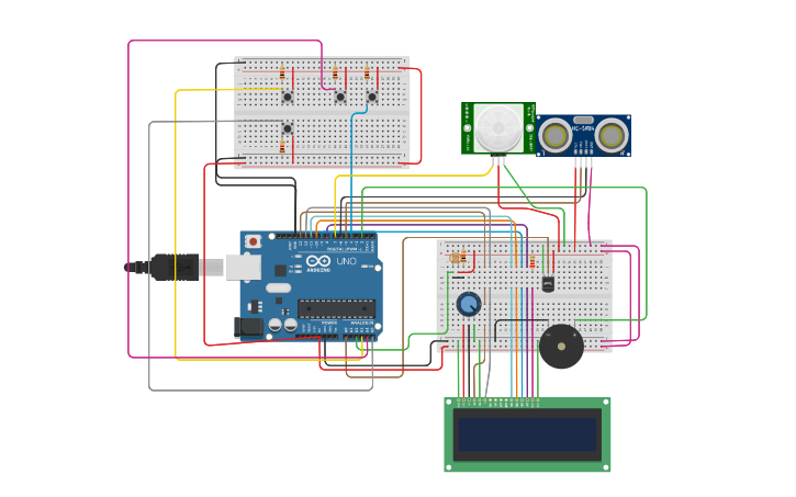Circuit design HEALTH MONITORING SYSTEM - Tinkercad