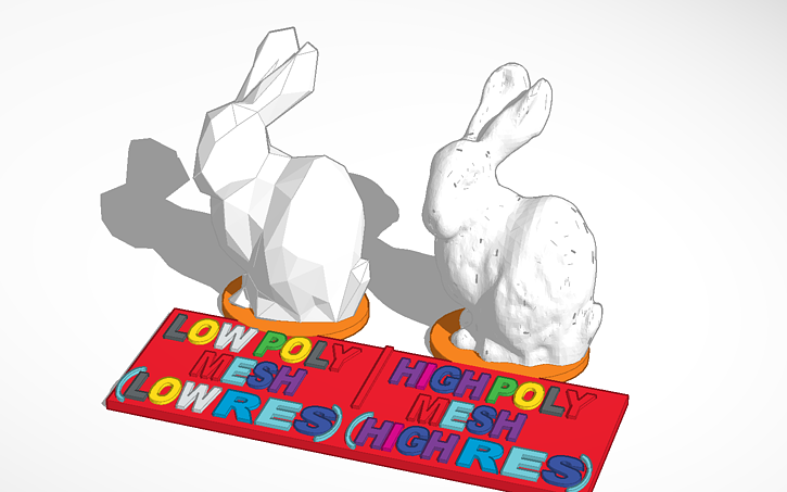 3D design Low poly vs. high poly - Tinkercad