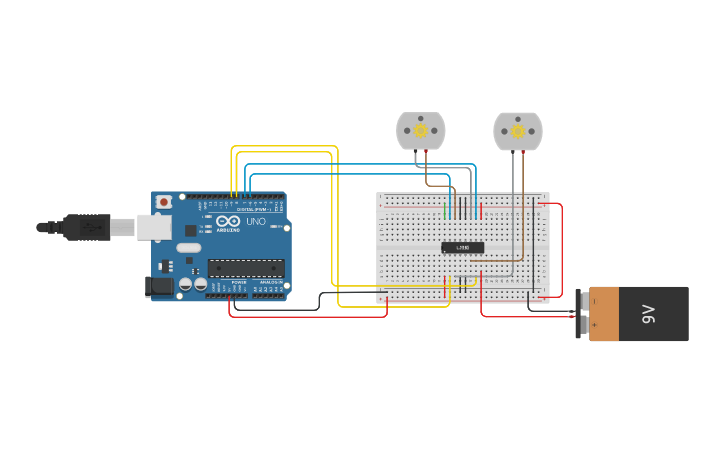 Circuit Design Motor Tinkercad