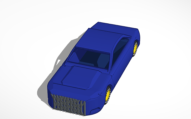 3D design blue sports car | Tinkercad
