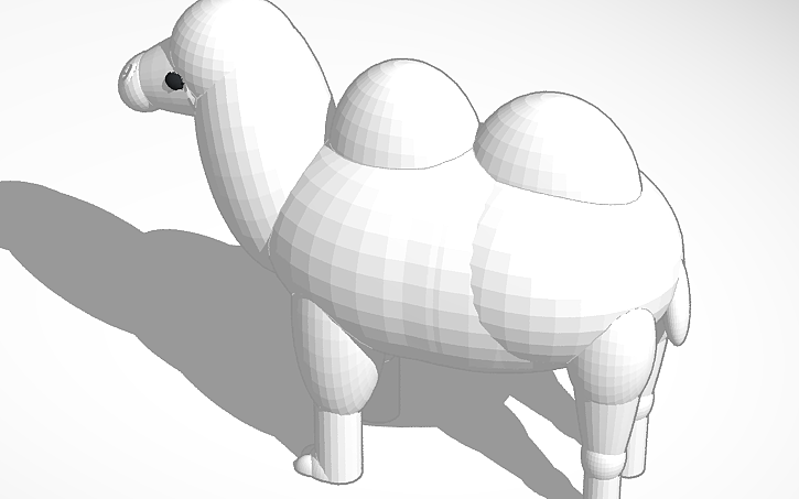 3D design White camel | Tinkercad