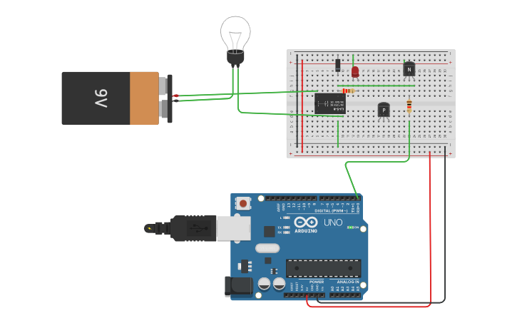 Circuit design Relay - Tinkercad
