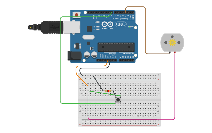 Circuit design Control de motor 1 - Tinkercad