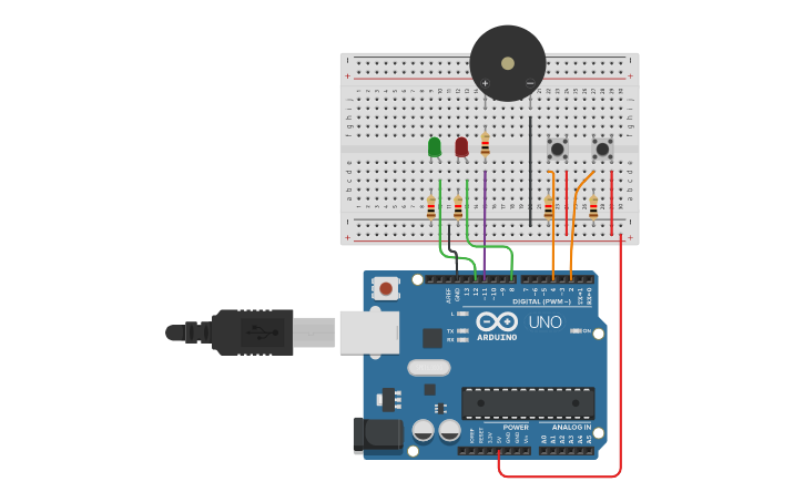 Circuit design WORKING WITH WATER LEVEL SENSOR - Tinkercad