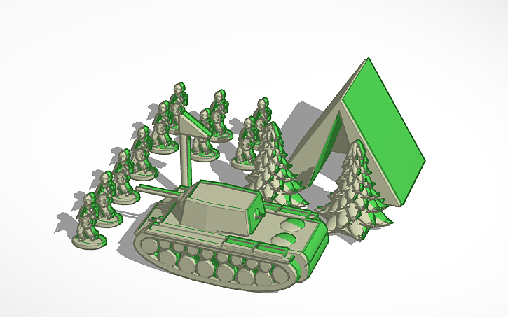 3D design Army Men Camp - Tinkercad
