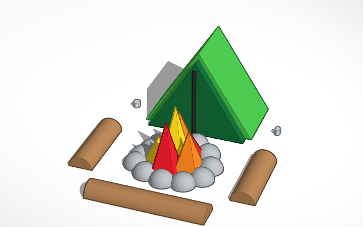 3D design camp fire | Tinkercad