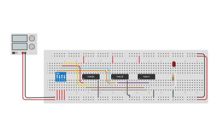 Circuit design mapas de karnaugh - Tinkercad