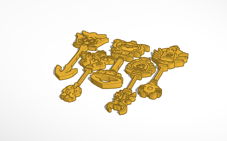 3D design More Zodiac Keys (Aries, Leo, Pisces, Virgo, Cancer) | Tinkercad