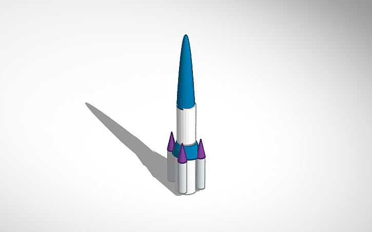 3D design racheta dxvid - Tinkercad