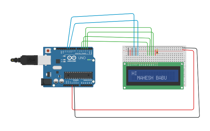 Circuit design SINGLE CHARACTER GENERATION(3) - Tinkercad
