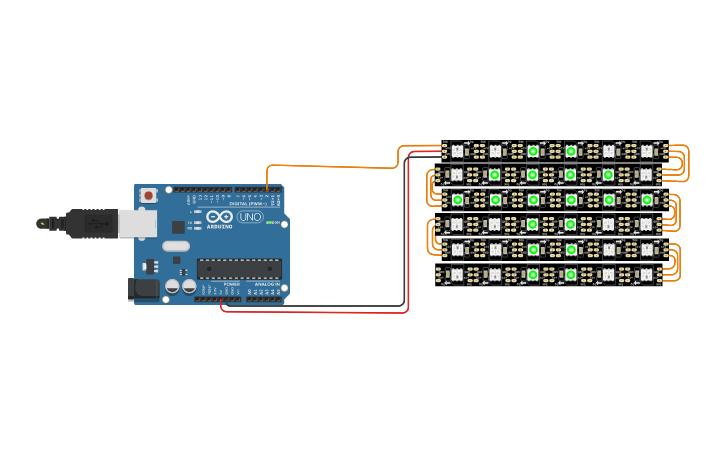 Circuit design NeoPixel - Tinkercad