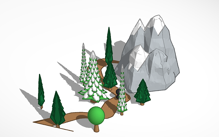 3D design Momo walking in the forest | Tinkercad