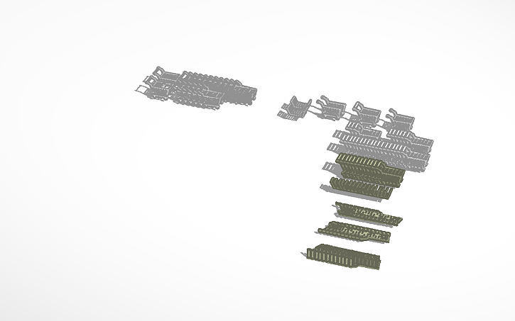 3D design Shoppingcarts_HO_Single+Row - Tinkercad