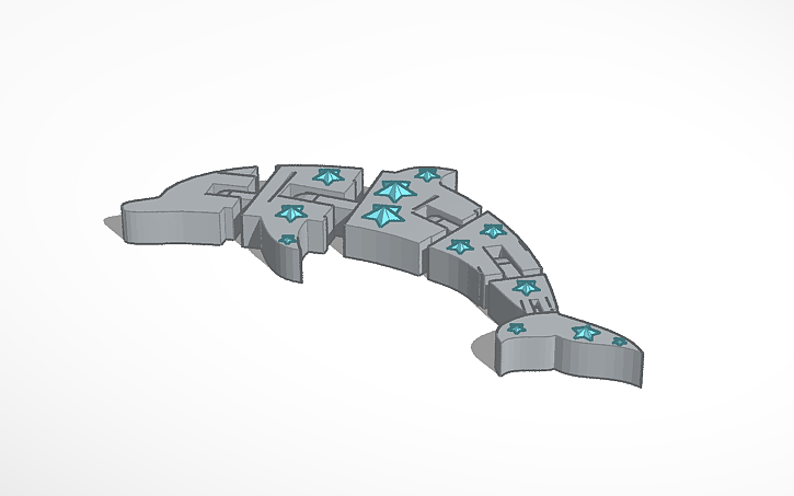 3D design Articulated dolphin - Tinkercad