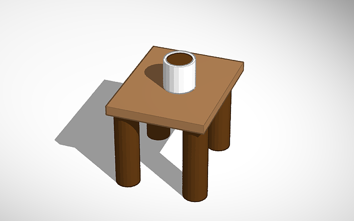 3D design coffee mug and a coffee table | Tinkercad