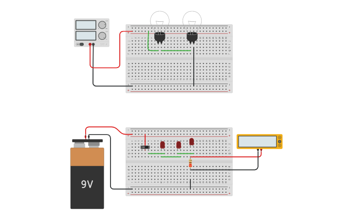Circuit design circuitos en serie - Tinkercad