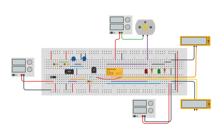 Circuit Design 555 Timer With Dpdt Relay And Pnp Transistor Tinkercad
