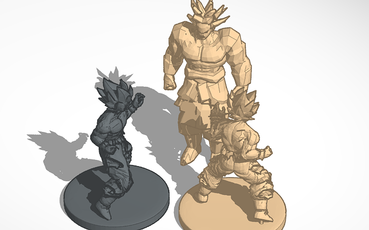 3D design goku and gokra vs broly | Tinkercad