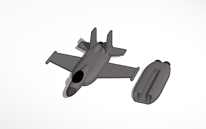 3D design Printable jet - Tinkercad