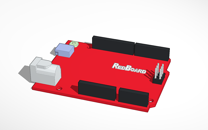 3d Design Sparkfun Redboard Arduino Uno Tinkercad