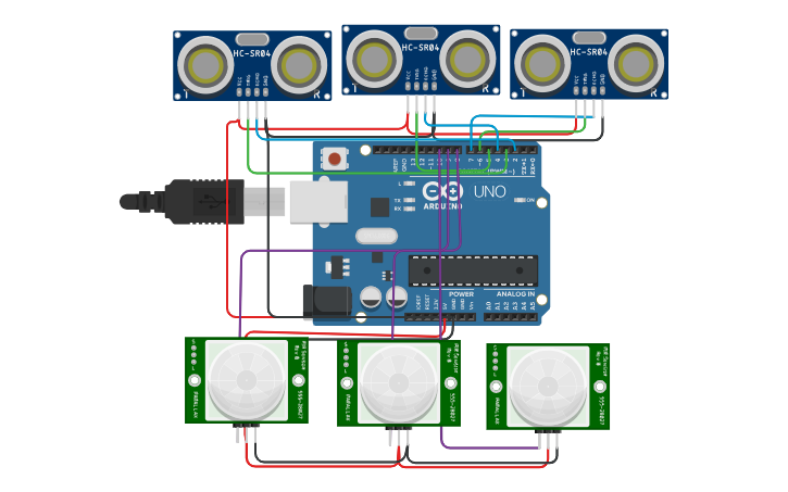 Circuit Design Security System Tinkercad